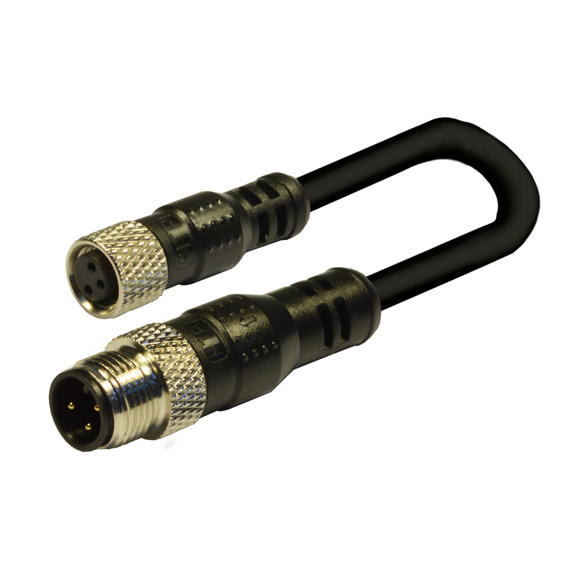 Extension M8 Female 180°3P.-M12 Male 180°3P.,Pvc/Pvc Cei2022,3X0,25Mm² ...