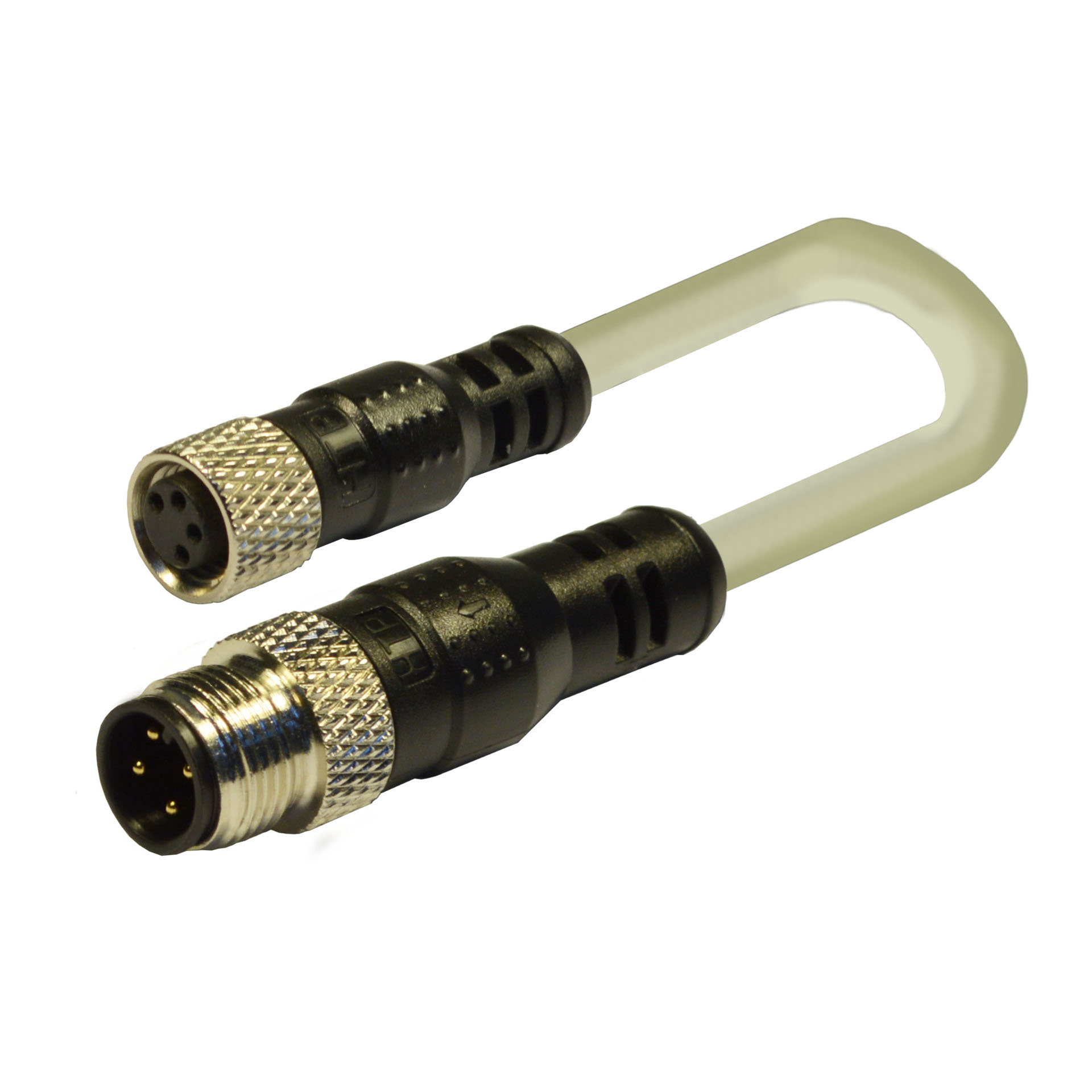 Extension M8 Female 180°4P.-M12 Male 180°4P.,Pvc/Pvc Cei2022,4X0,25Mm² ...