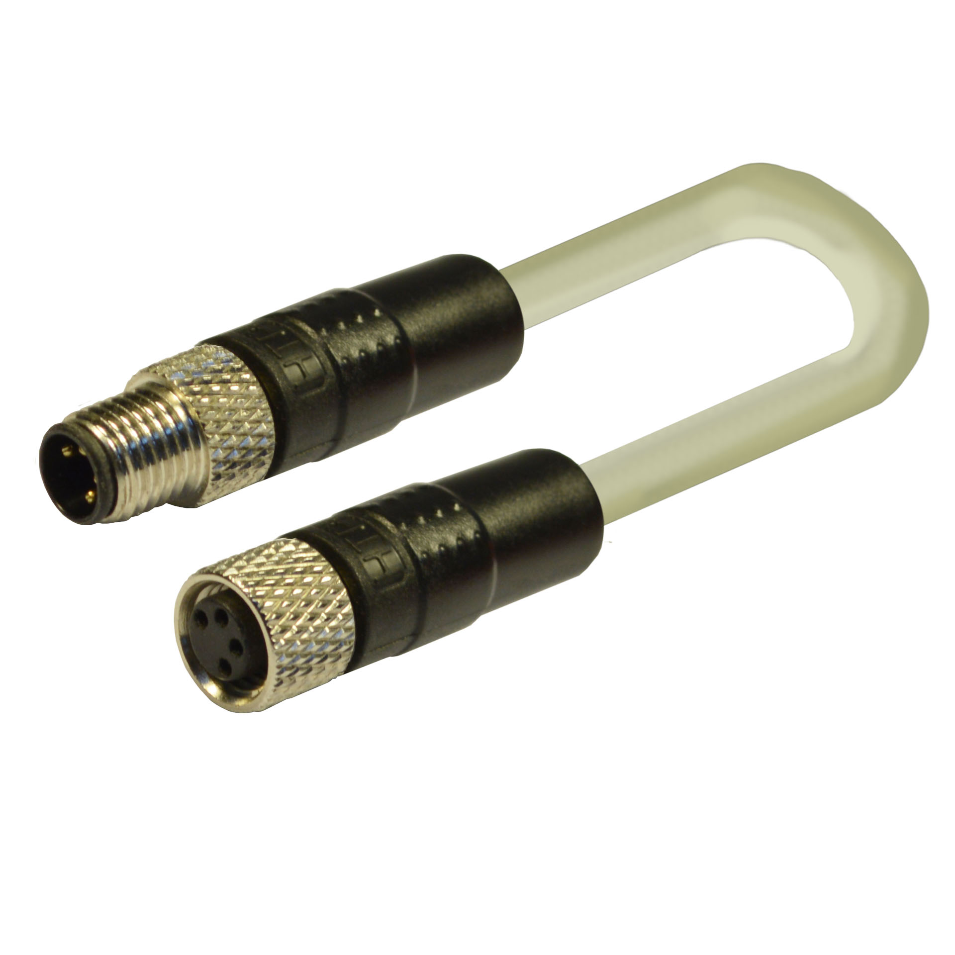 Extension,360°Shielded,M8 Female 180°4P.-M8 Male 180°4P.,Pvc/Pvc ...