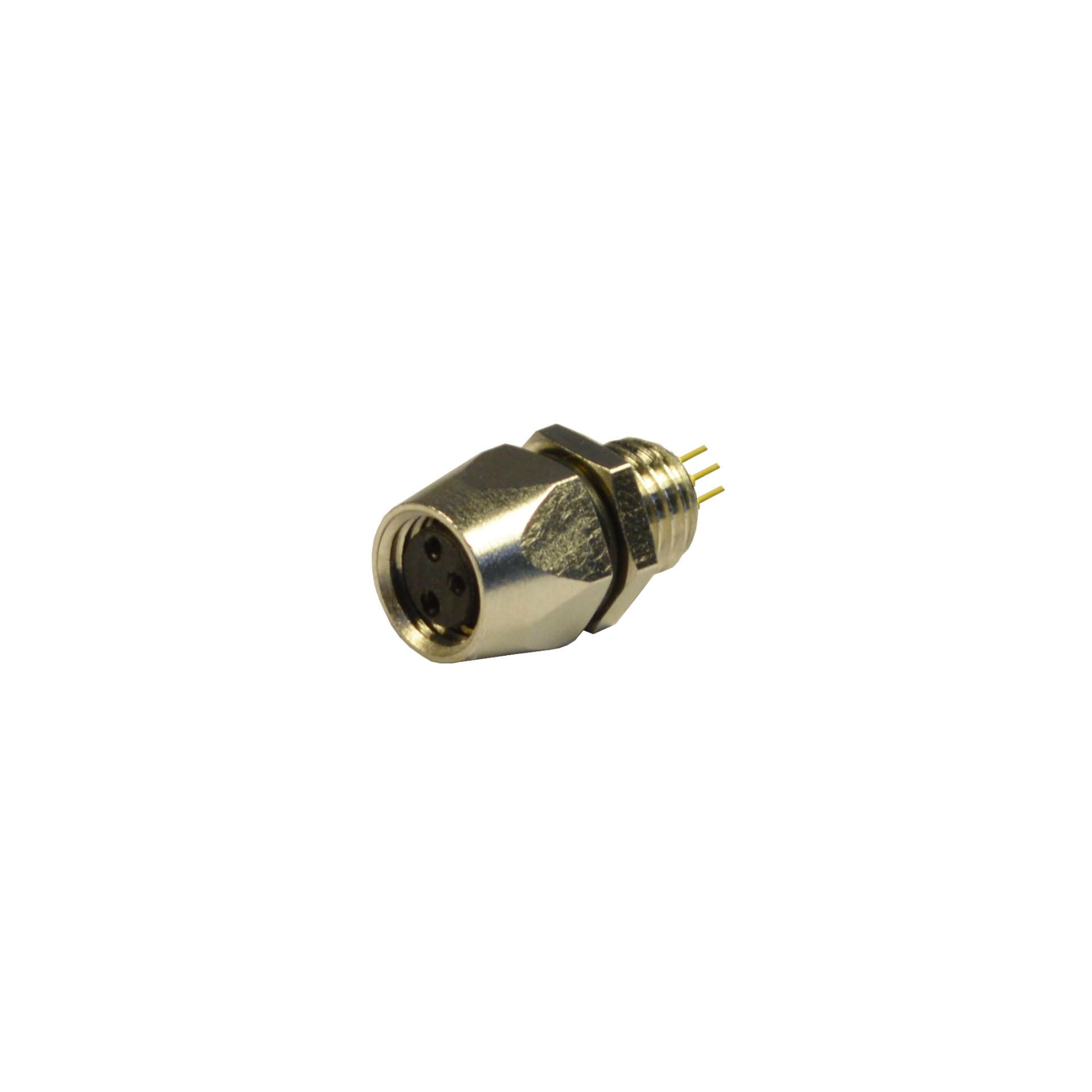 M8 To Panel,Female,Frontal Mounting,3P.,M8x1,Solder Pcb Contacts | HTP