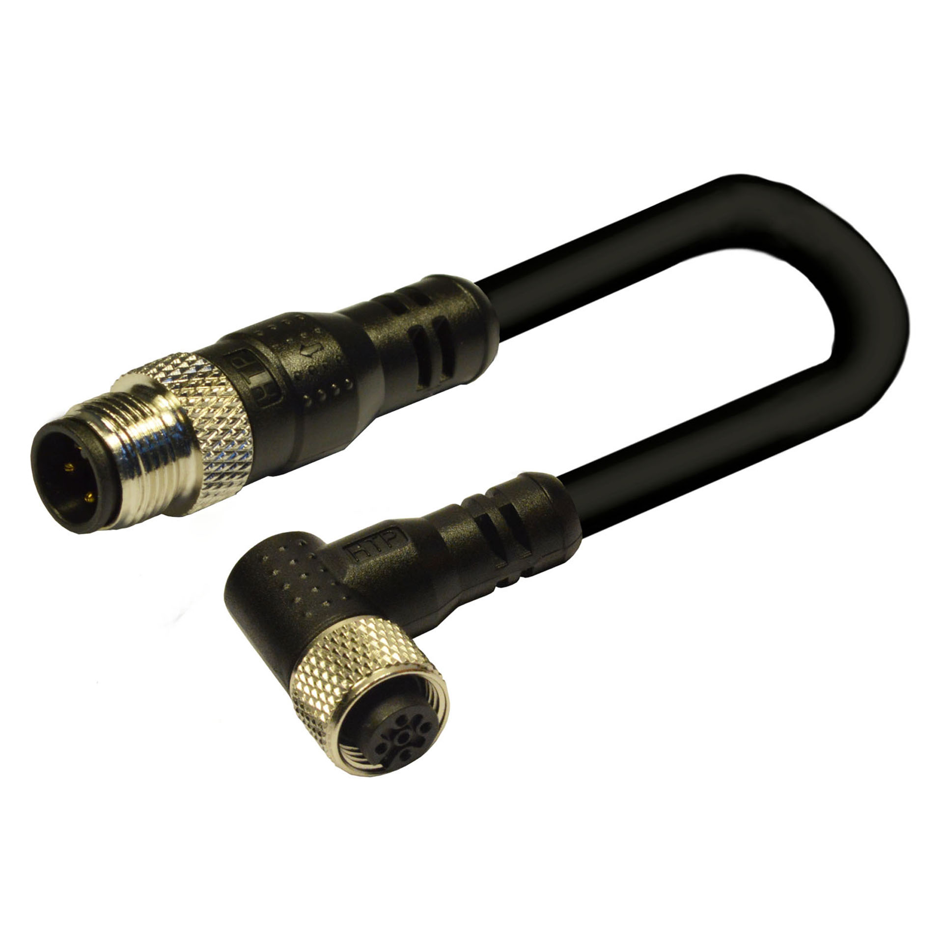 Extension M12 Female 90°4P.-M12 Male 180°4P.,Pvc/Pvc Cei2022,4X0,34Mm² ...